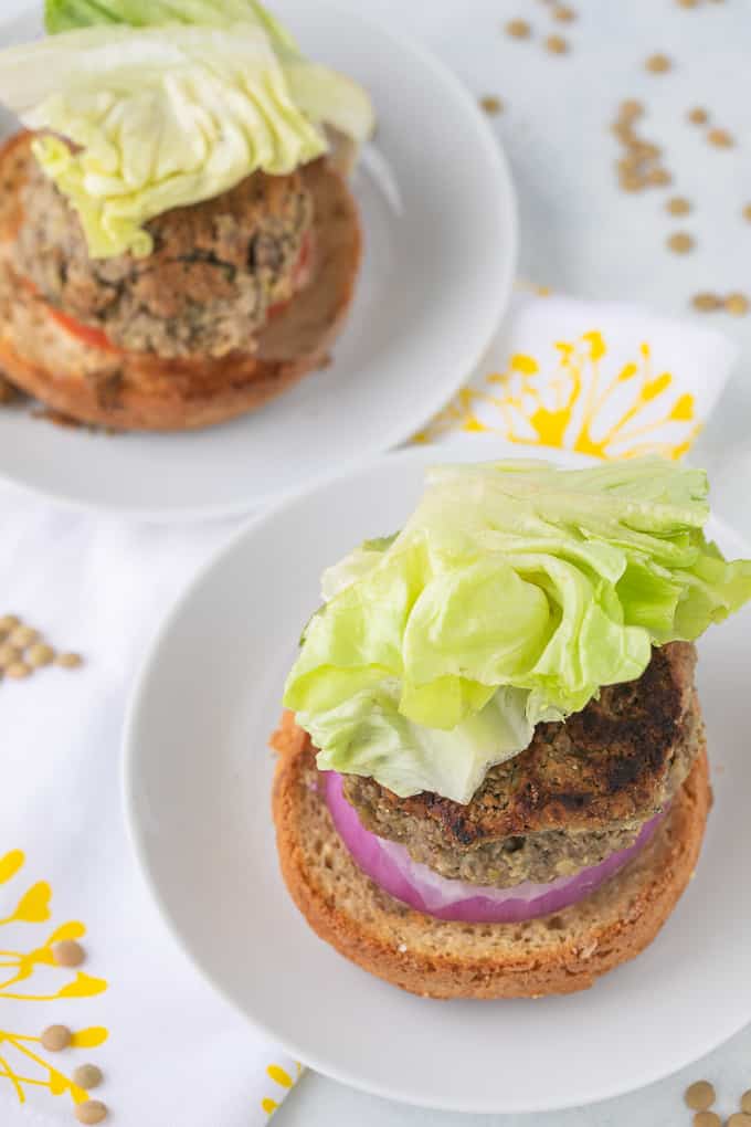 Gluten-Free Baked Lentil Burgers - Clean Eating Kitchen
