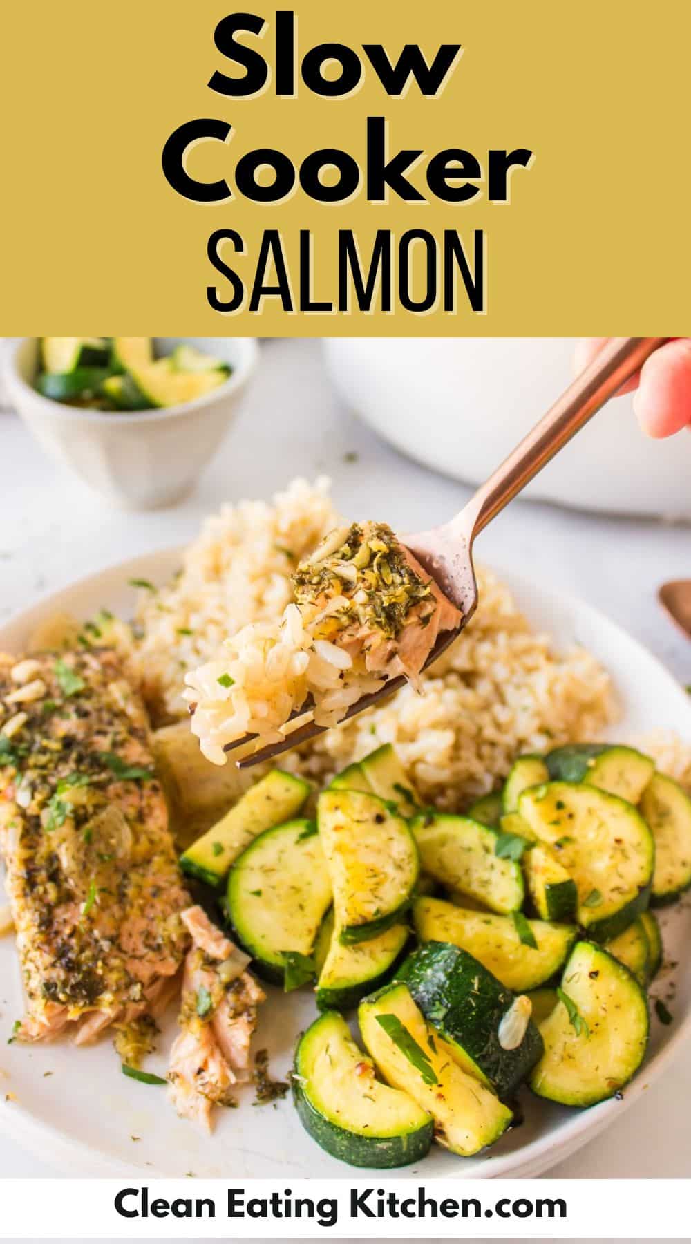 Slow Cooker Salmon With Garlic Lemon Sauce Clean Eating Kitchen